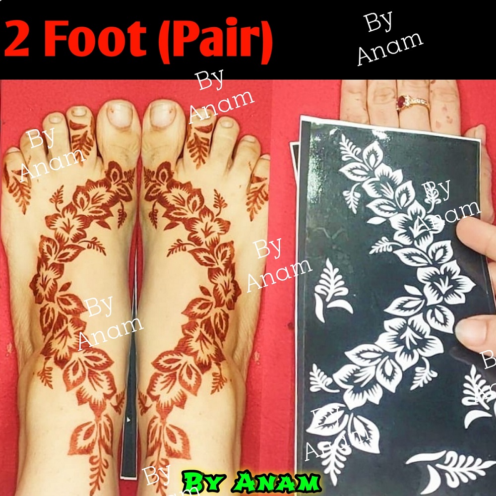Mehandi sticker, Stencils, Foot arabic mehendi sticker | Daraz.pk