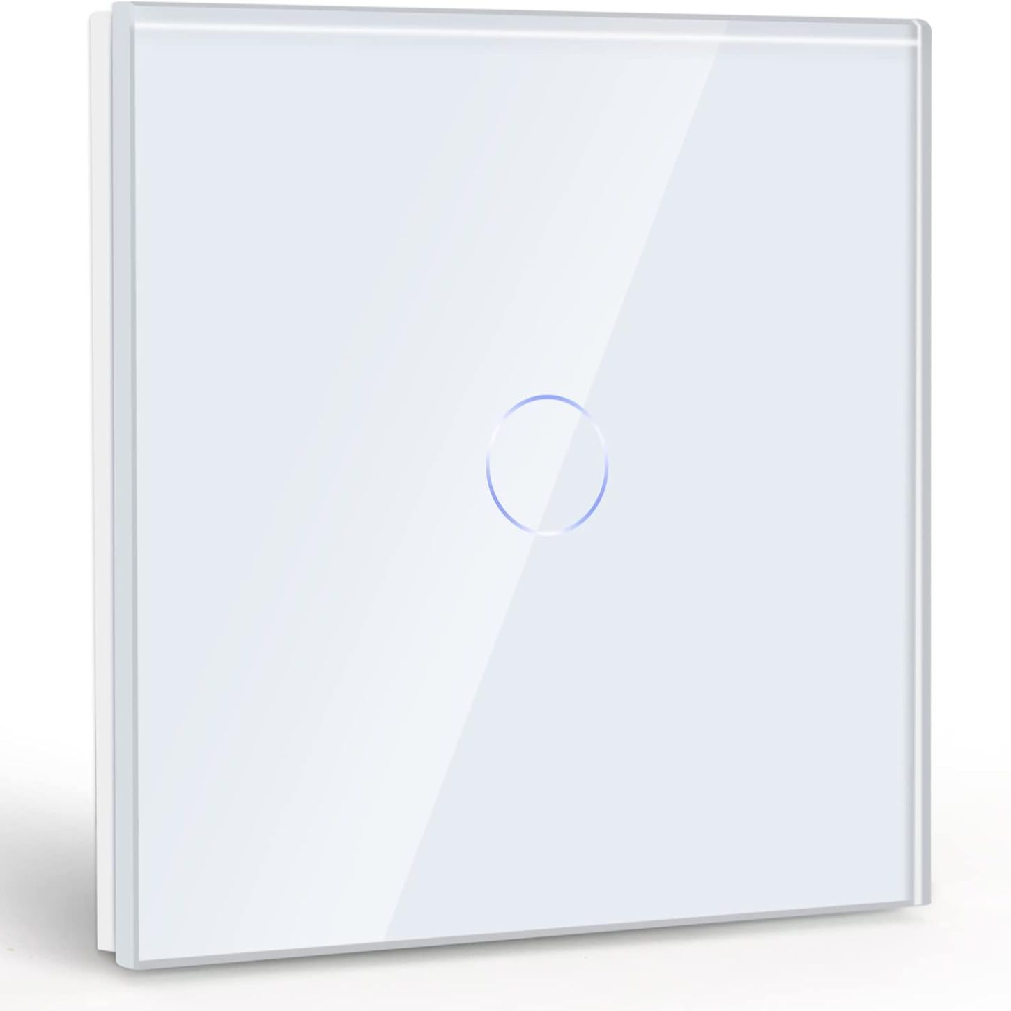 BSEED Touch Light Switch, 1-Gang 1-Way Wall Switch, Flush-Mounted Light ...