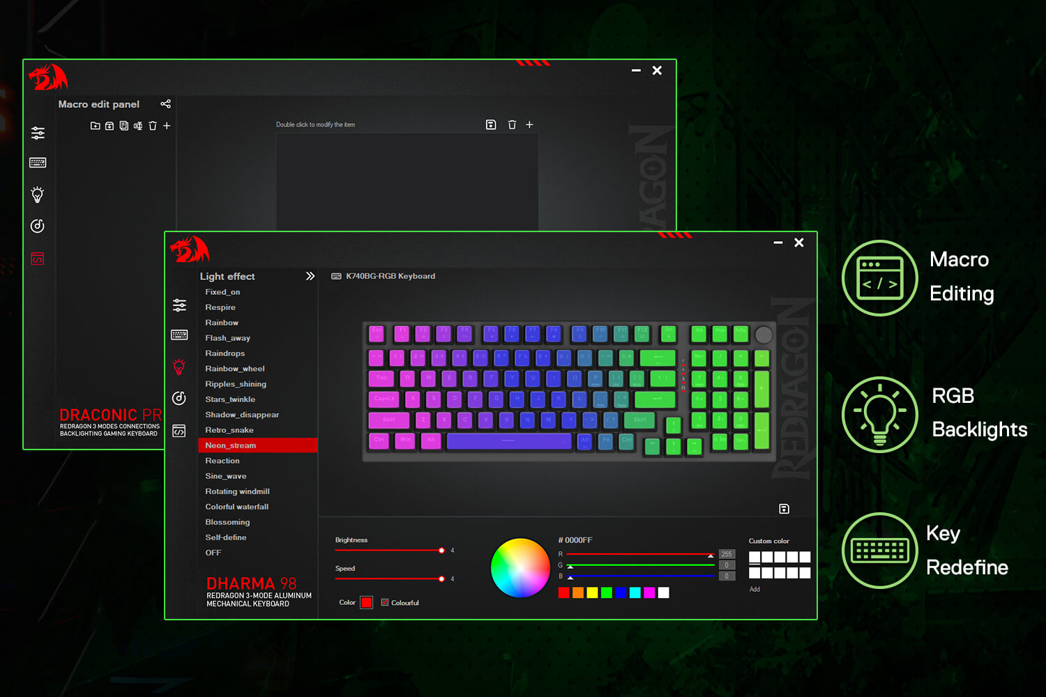 Buy Redragon K740 Wired Mechanical Gaming Keyboard RGB 98 Keys with ...