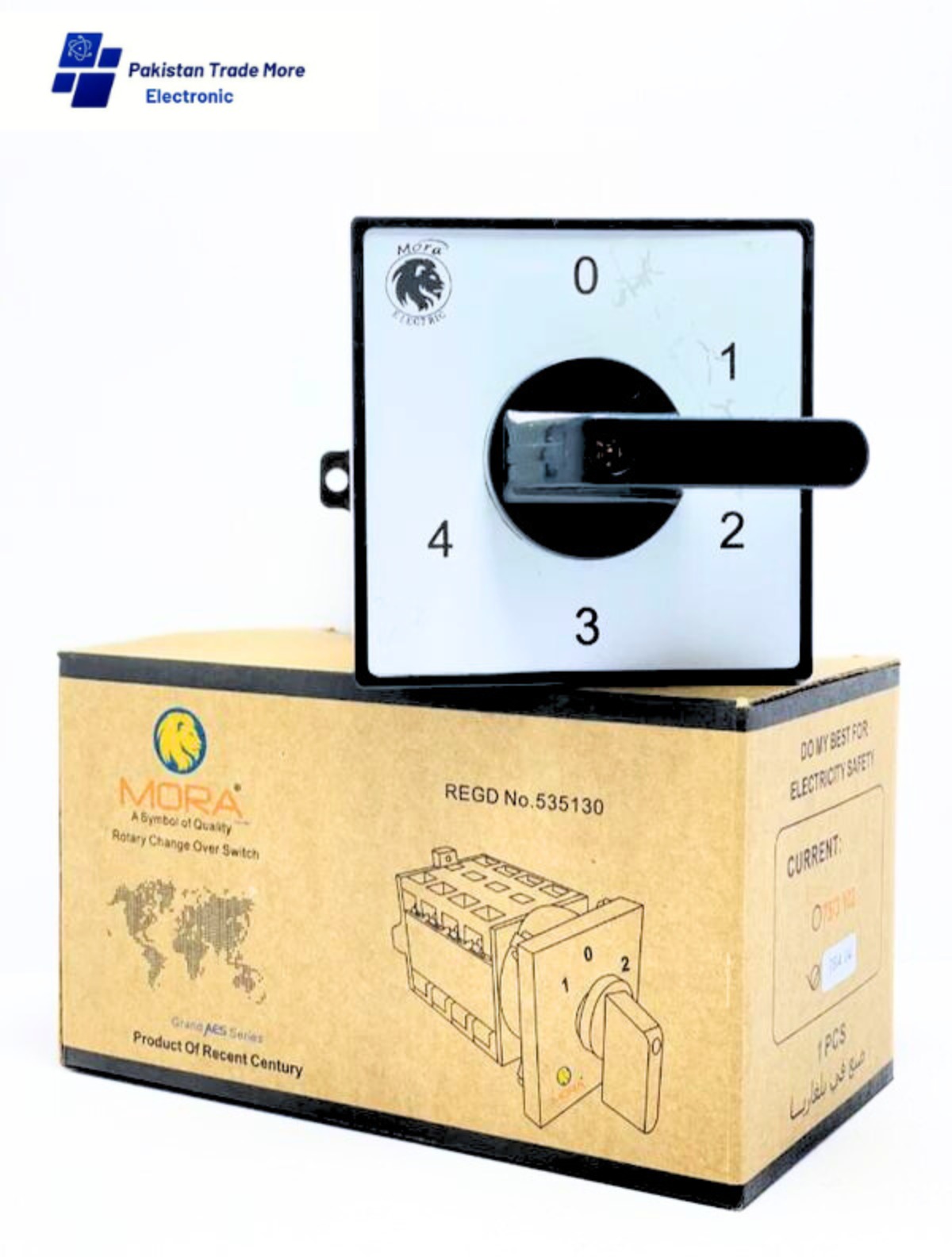 50 A Mora 4 Line (0-1-2-3-4) Phase Selector and Neutral Cut ChangeOver ...