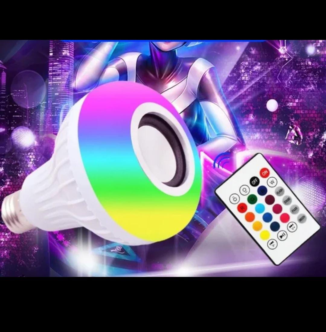Light Bulb Bluetooth Speaker Led RGB Changing Lamp Wireless Stereo ...