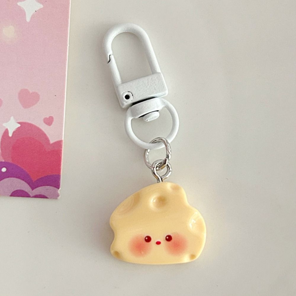 Creative Japanese Style Anime Cheese Keychain Mini Resin Powder Blusher ...