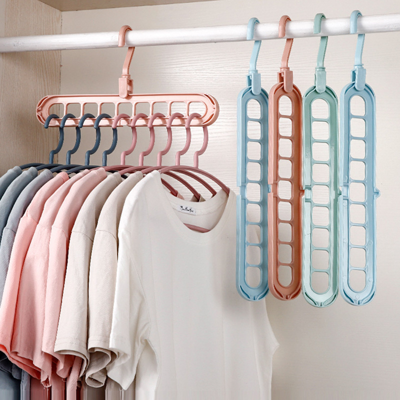 9-hole Space Saving Hanger 360 Rotating Magic Hanger Multi-function ...