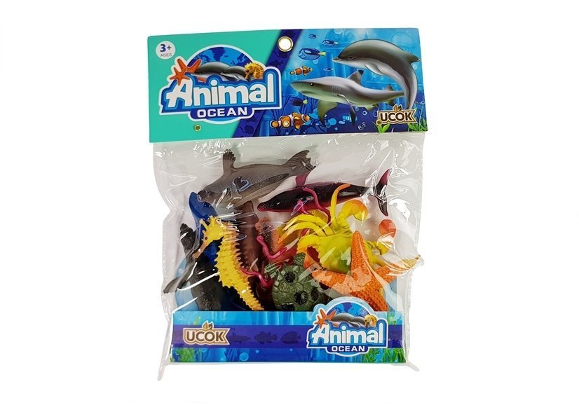 19 Pcs - Ocean Creatures Mini Sea Animal Kingdom Toy Set - Silicone ...
