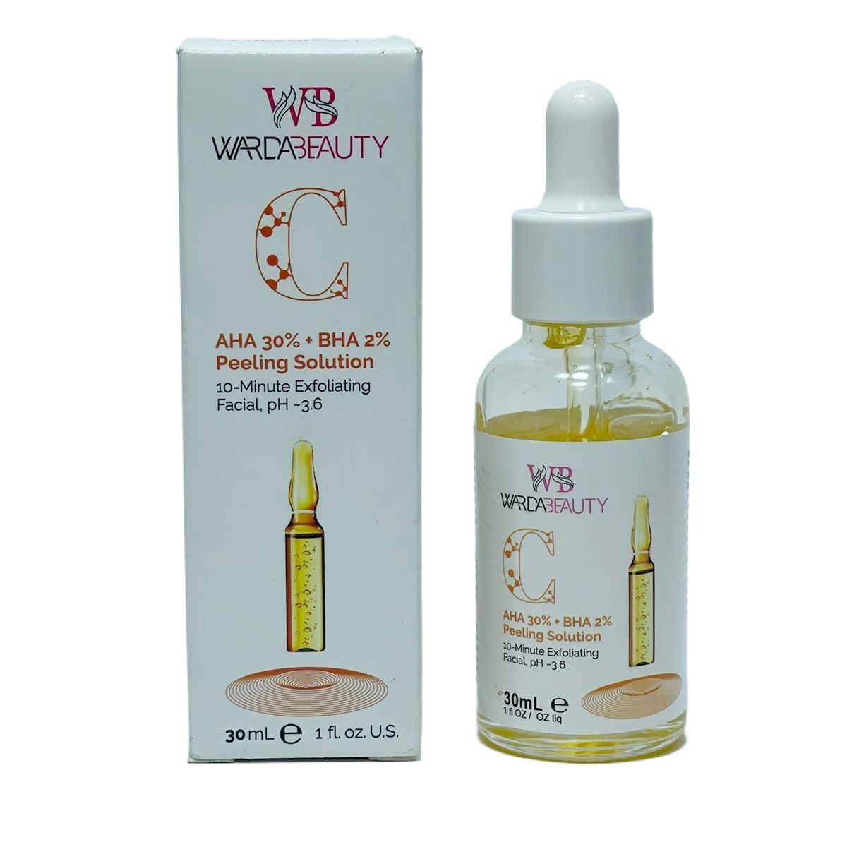 Warda Beauty Aha 30% +Bha 2% Peeling Solution 10-Minute Exfoliating ...
