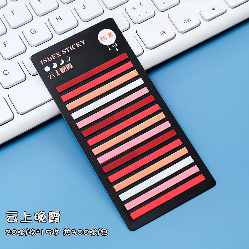 Index sticker 1 300 sticky notes PET strip, very thin fluorescent ...