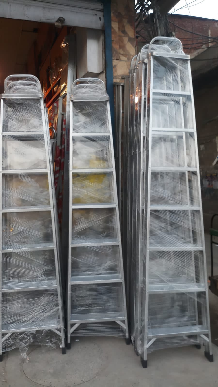 Iron ladder 7, 8 folding portable ladder ,non- slipped pedal ,strong ...