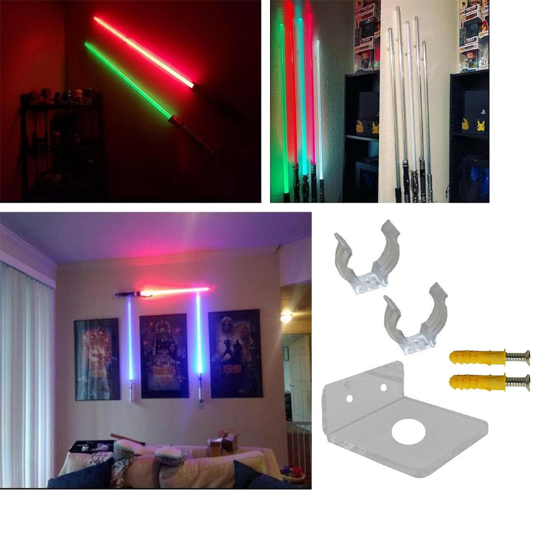 Lightsaber Wall Mount Clear Acrylic Display Stand for Star Wars Light ...