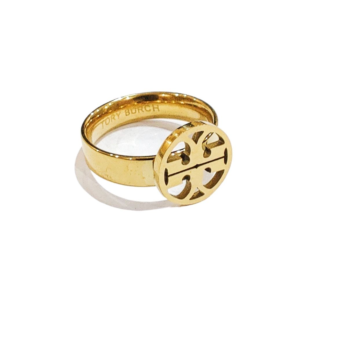 Best Quality Pretty Elegant Shiny Stainless Steel Branded Gold Ring For ...