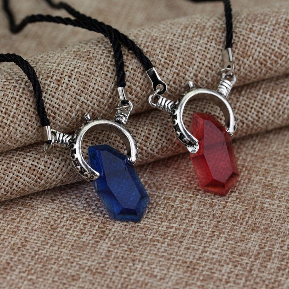 Devil May Cry Anime Demon Hunter Soul Stone Necklace Red Crystal Dante ...