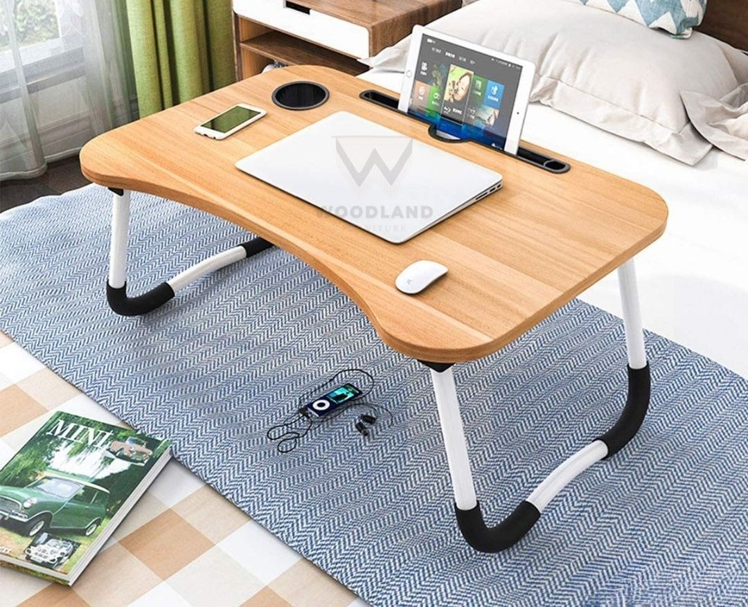 Wooden Gaming Laptop Table For Bed Foldable Stand Ergonomic Portable ...