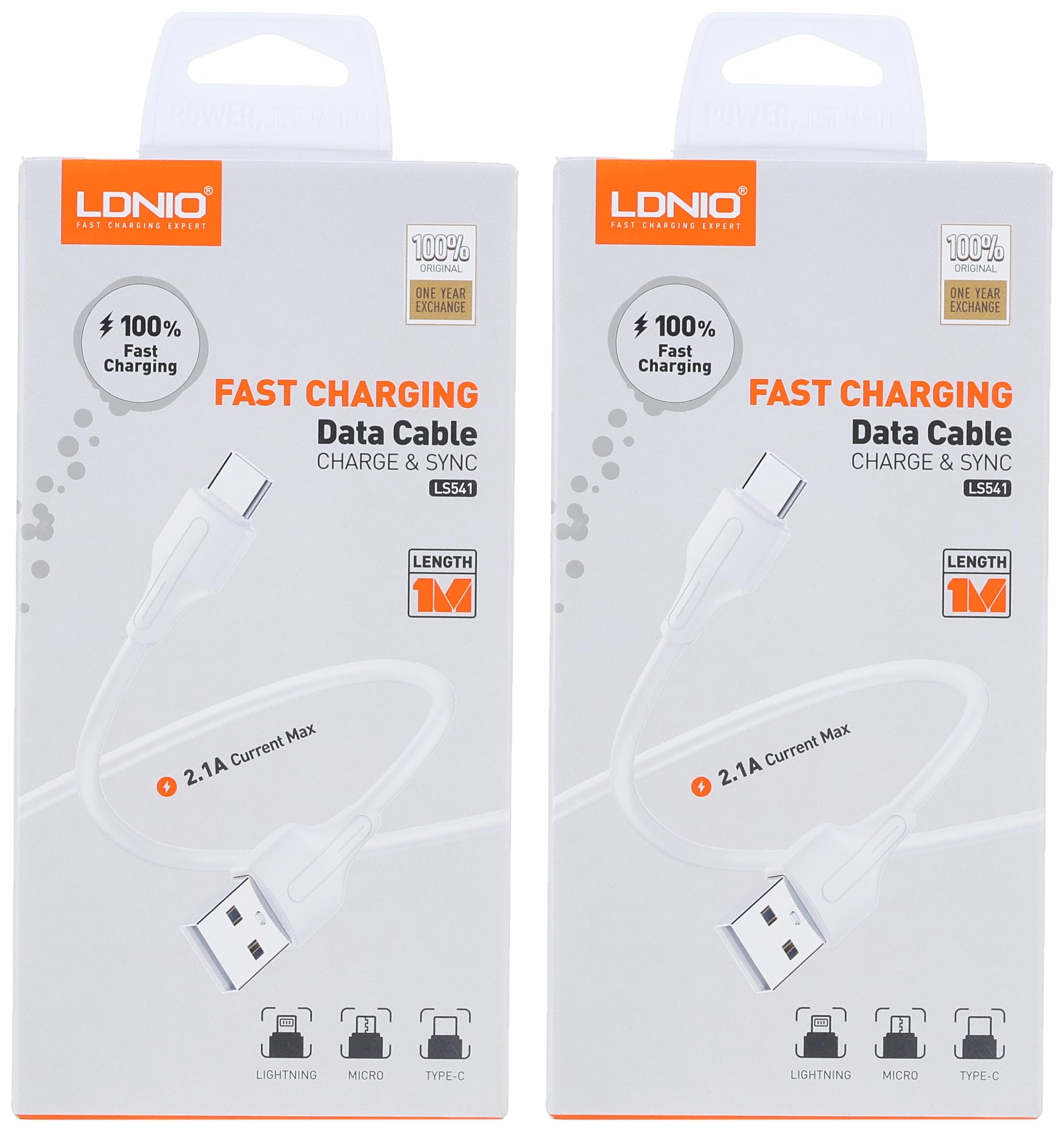 LDNIO LS551 USB- Type C 2.1A Fast Charging Data Cable | Daraz.pk