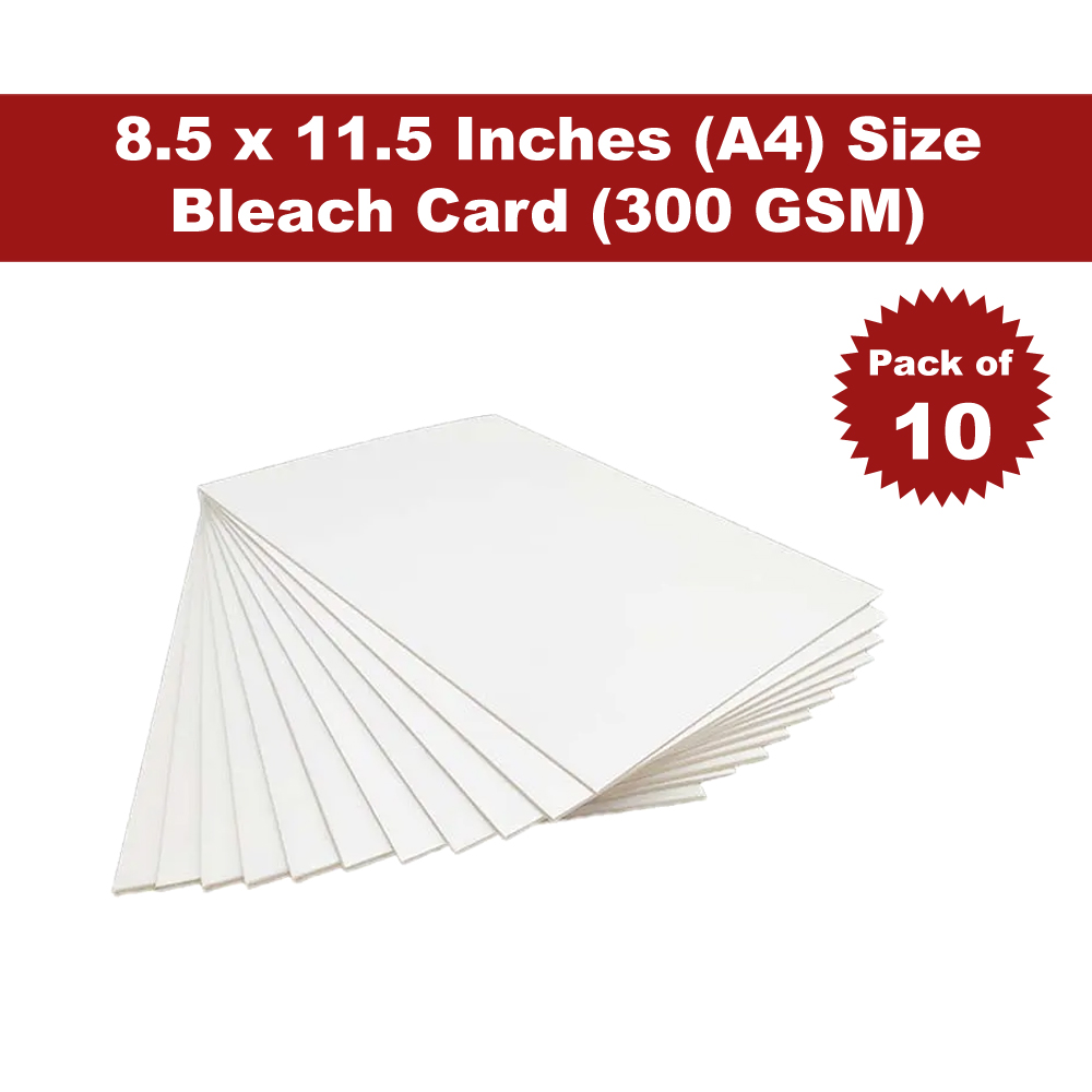 A4 Size Bleach Card (300 Gram) Pack of 10 / 20 | Daraz.pk