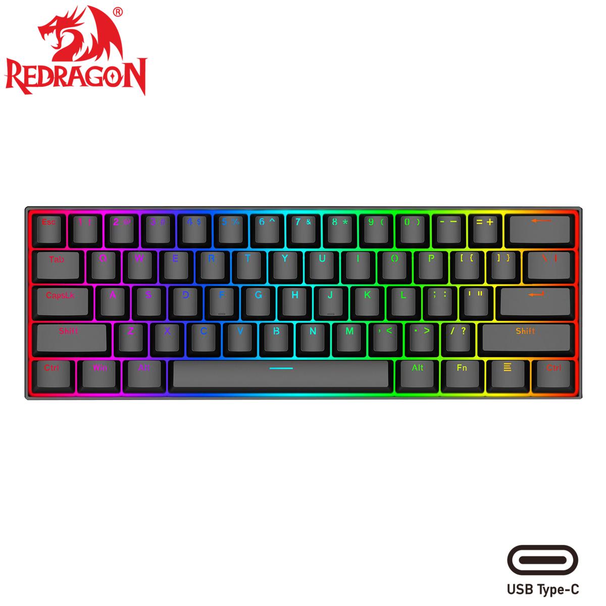 Redragon K630 Dragonborn RGB Wired 60% Mechanical Gaming Keyboard ...
