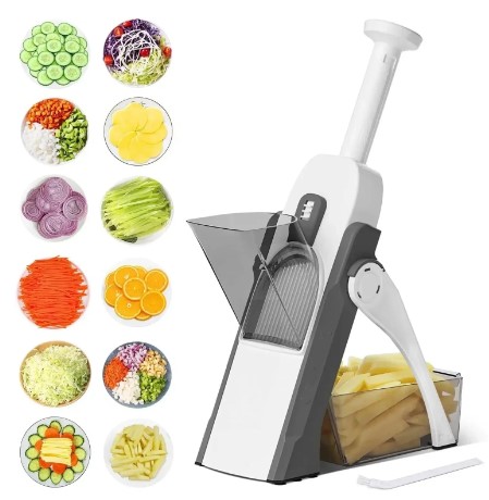 Mandoline Spring Slicer Vegetable and Fruits Cutter Meal Prep Pump ...