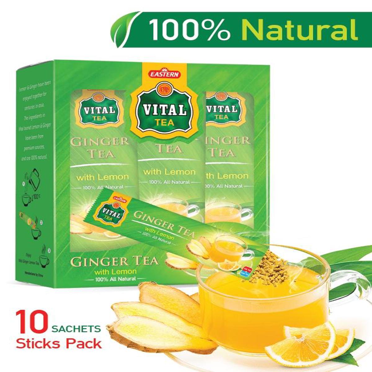 Vital Instant Lemon Ginger Tea - 10 Sachet Packs | Daraz.pk