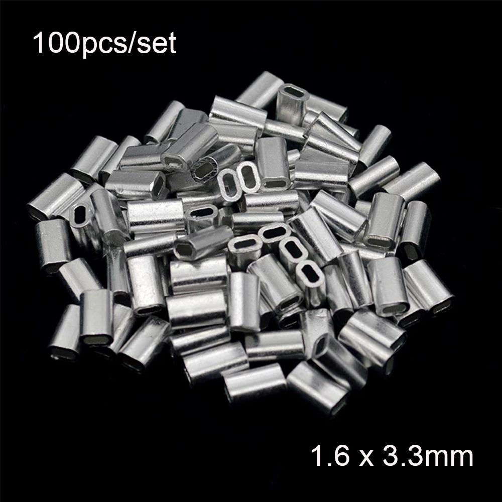 Hot Oval 1.0-2.0mm Line Crimping Sleeves Double Aluminum Tube Wire ...