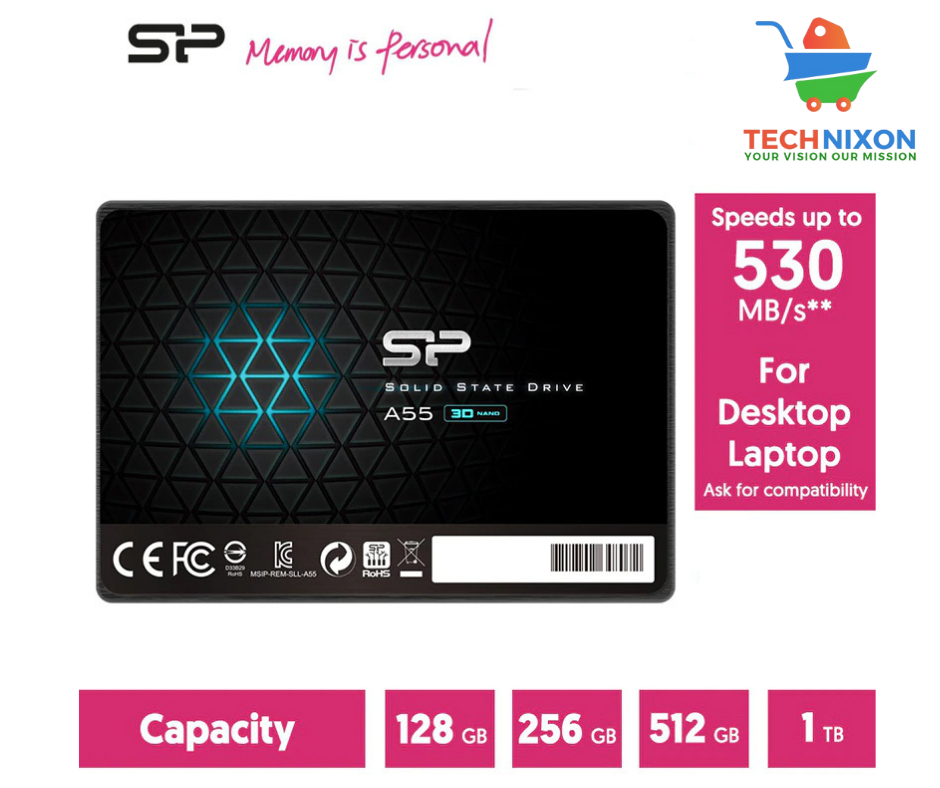 Silicon Power 128GB SSD Acc A55 / Solid State Drive / SATA SSD III ...