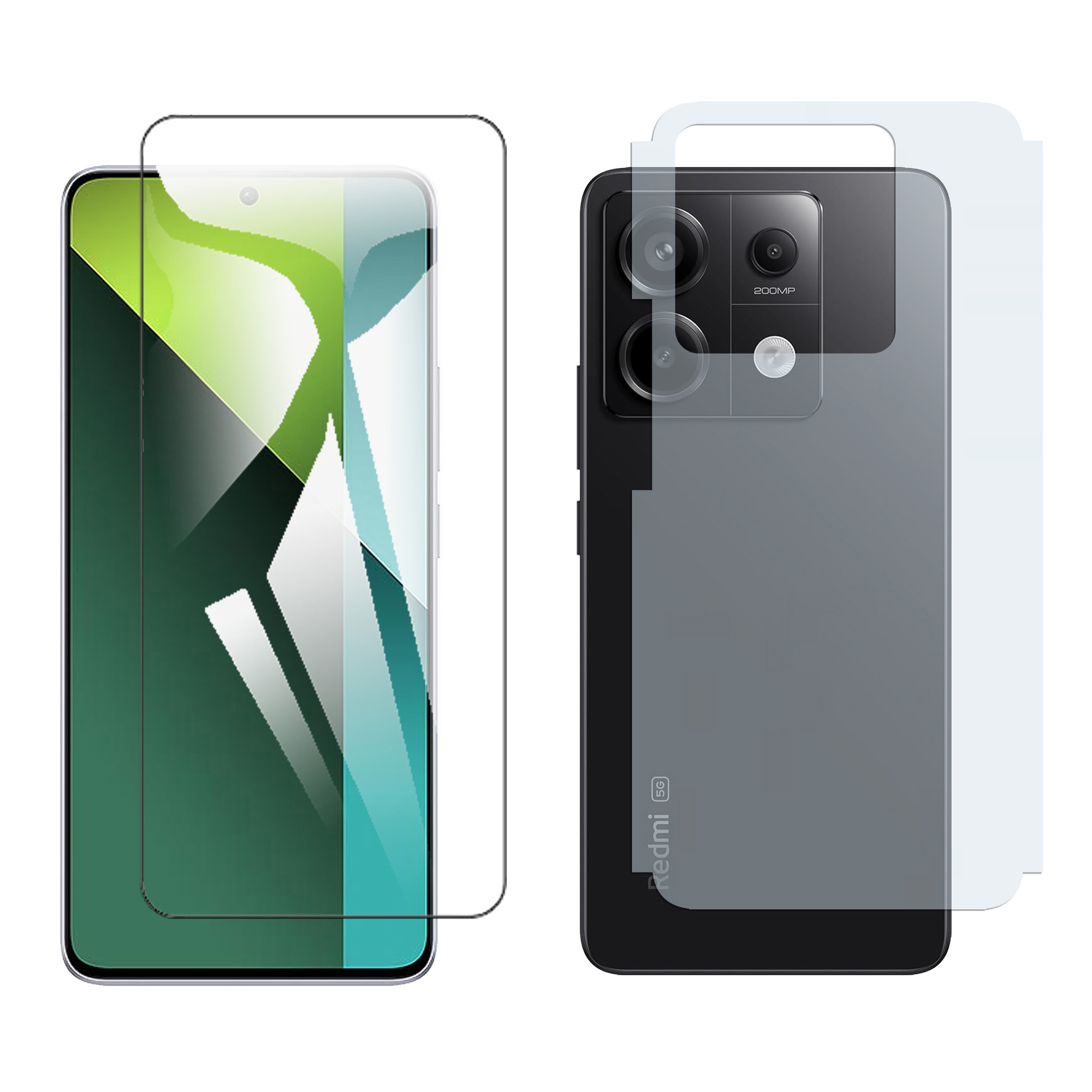 Xiaomi Redmi Note 13 Pro Glass Protector Polish Screen Tempered + Back ...