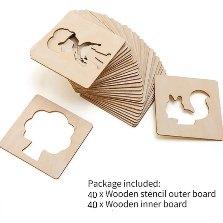 Kids Drawing Stencils, Kids Wooden Stencils, Kids Wooden Drawing ...