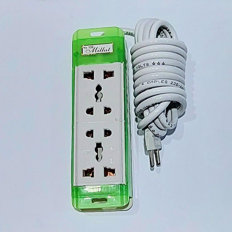 Extension Board with 4 Sockets (2 simple + 2 universal sockets) with 3 ...