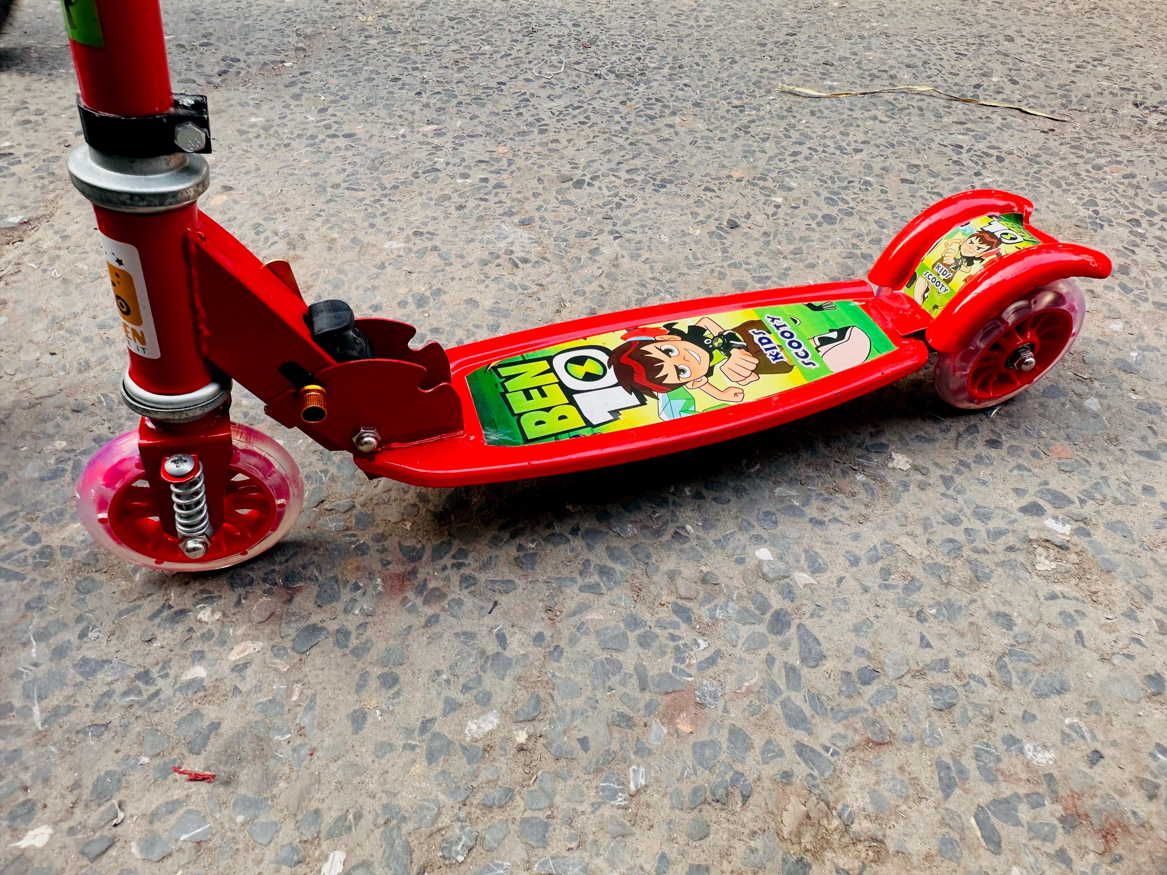 Kids Scooty - 3 CRYSTAL Wheels Scooty For Kids Height Adjustable ...