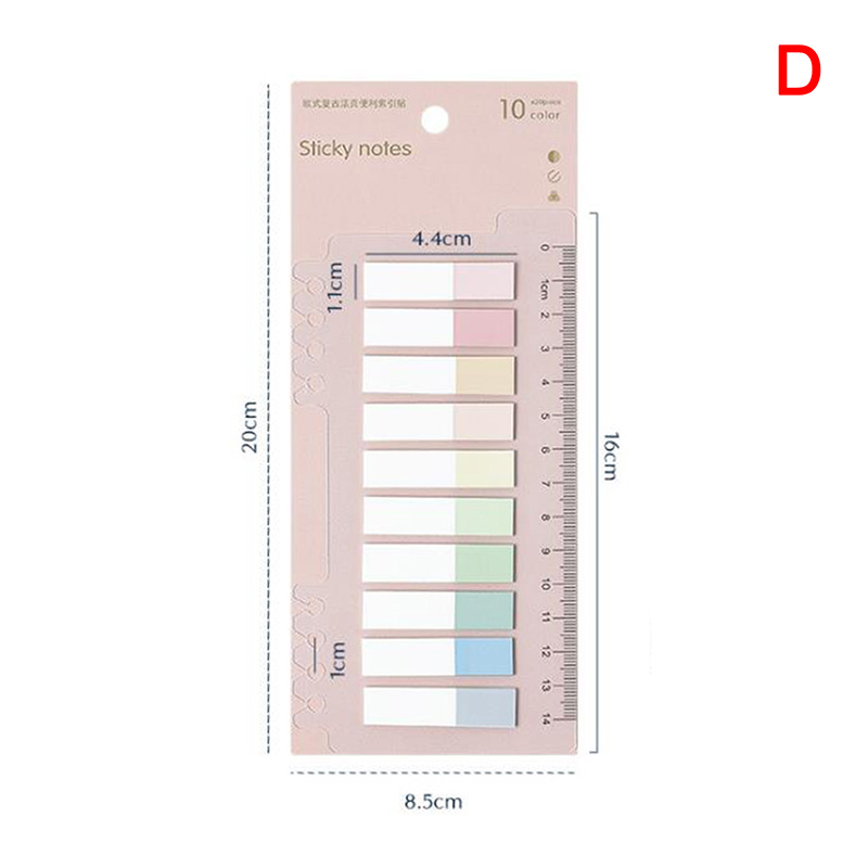 200 Sheet Flags Tabs Page Markers Paper Index Bookmark Sticky Notes ...