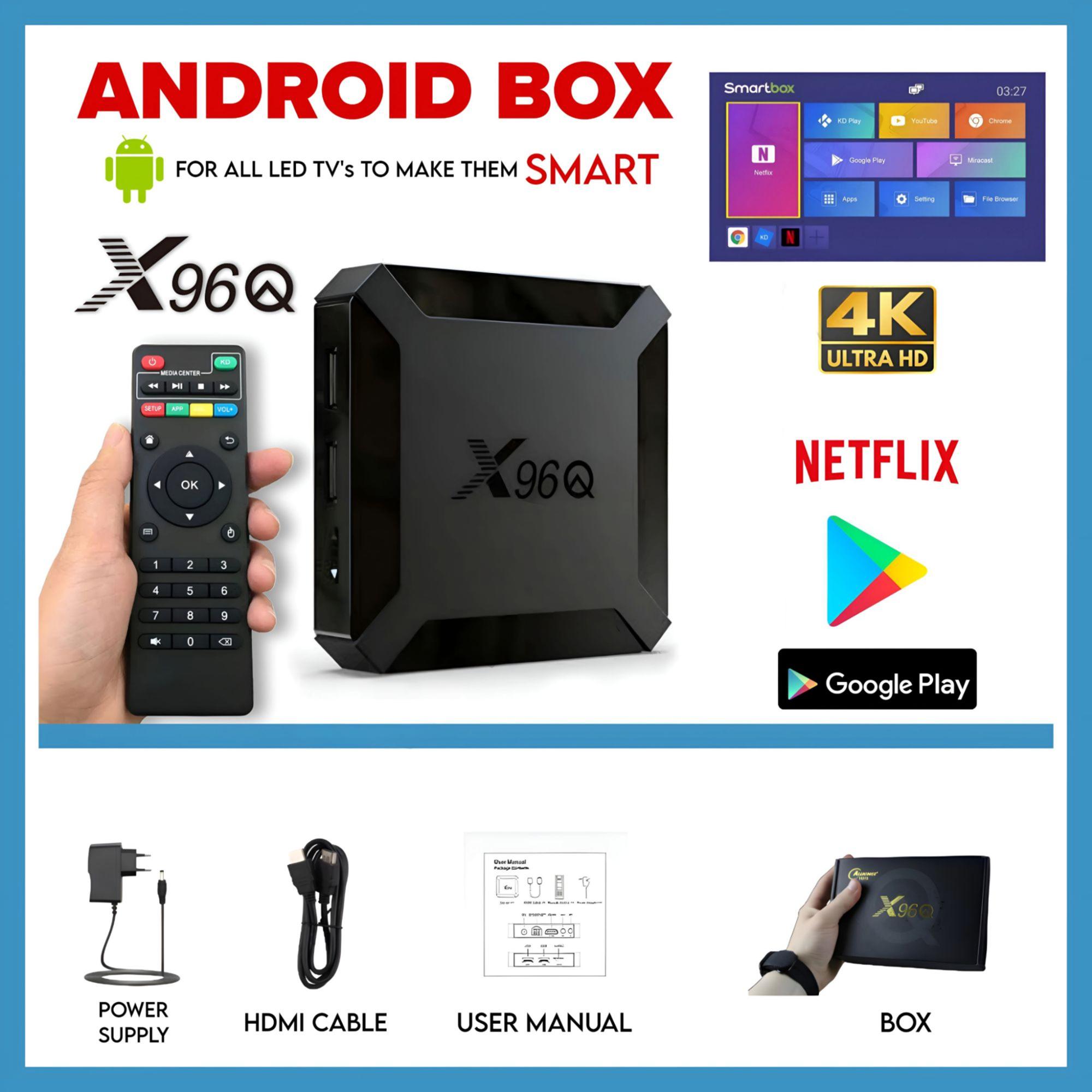 X96Q Android LCD Box - 8GB /128GB - Android 15.1 - 4K Resolution - HD ...