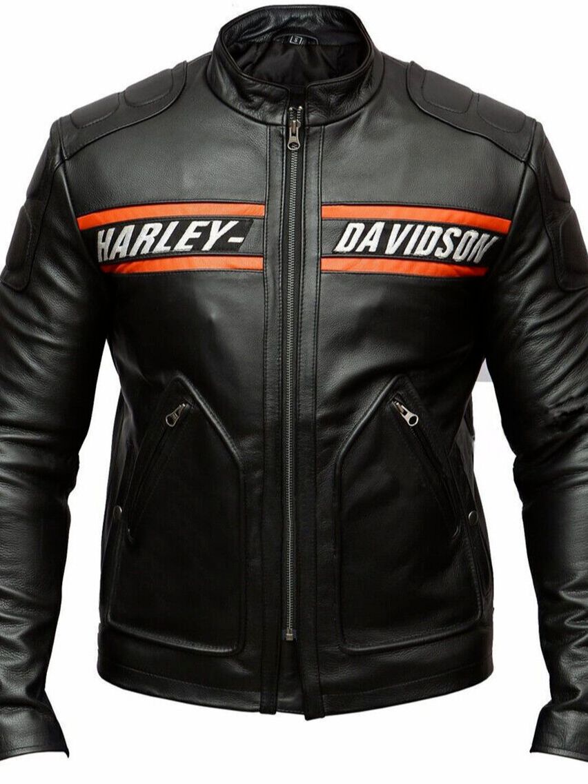 Men's Passing Link Harley Davidson Biker Leather Jacket |Goldberg ...