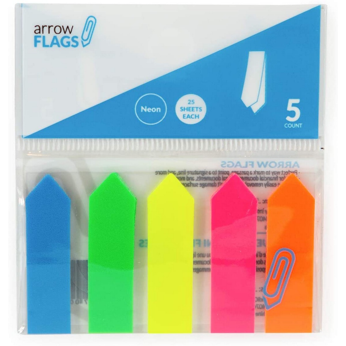 Arrow Flags Stickers -125 Flags - Neon Page Markers, Sticky Tabs For ...