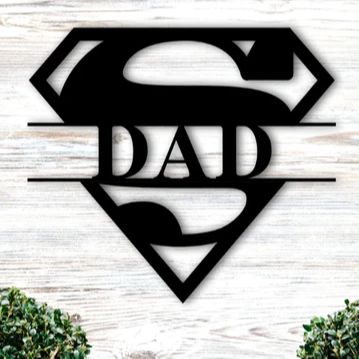 Wooden Wall Art Super Dad Frame - 3d DIY Self Adhesive Wall Sticker For ...
