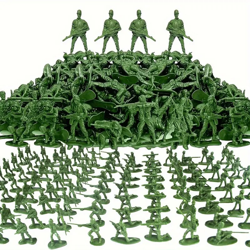 Pack of 20/60/100/200-Piece Classic Plastic Army Men Toy Soldiers Set ...