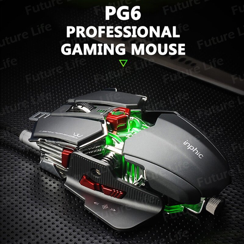 Gaming mechanical mouse Inphic PG6 gaming mechanical mouse | Daraz.pk