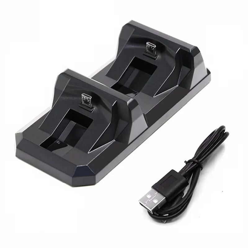 USB Dual Charge Dock For PS4 Controller Gaming Charging Stand Holder ...
