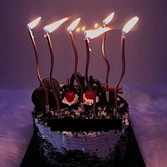 Curly Candle Pack of 6 Twisty Metallic Candles For Birthday Parties ...