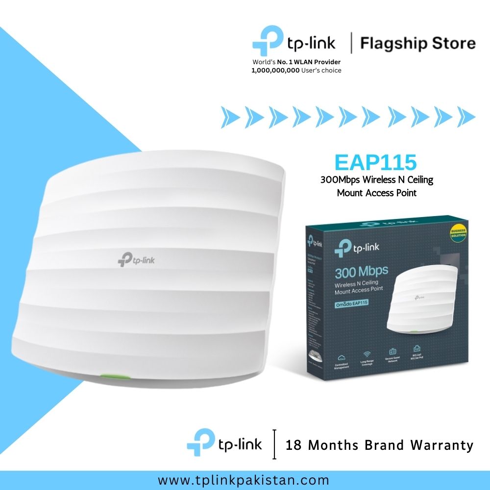 TP-Link Access Point Ceiling Mount EAP115 300Mbps Wireless N Ceiling ...