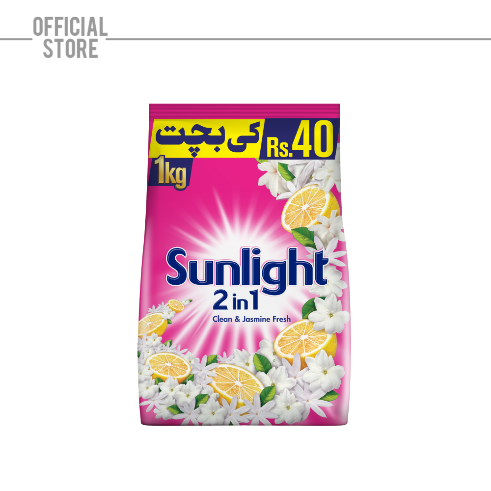Sunlight 2in1 Washing Powder Pink - 1KG (Clean & Jasmine Fresh) | Daraz.pk