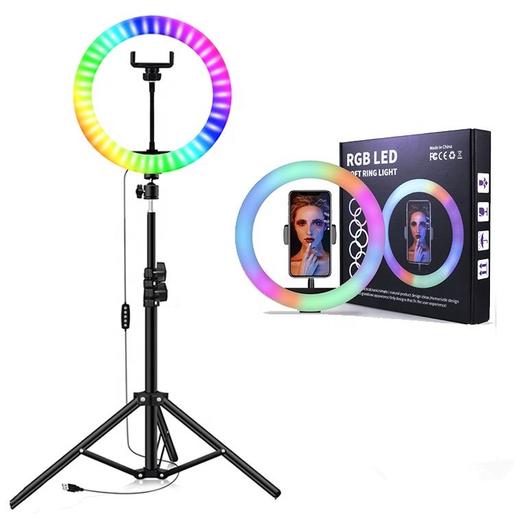 Zayraz MJ26 10"/26cm/36cm RGB Ring Light With 7 feet Stand for YouTube ...