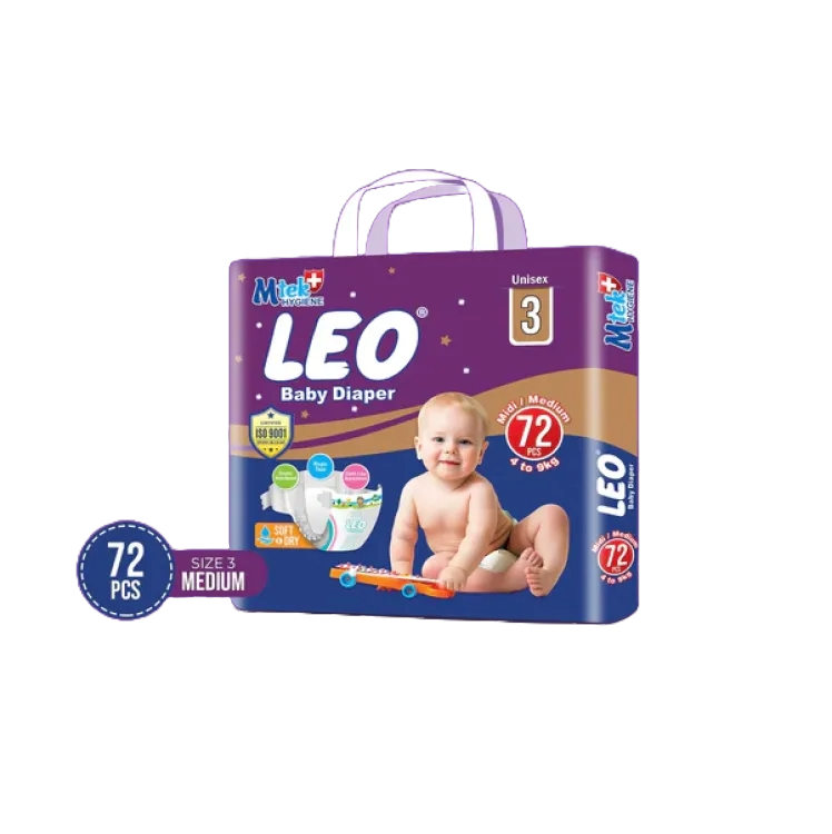 Leo Budget Pack Baby Diaper – Size 3, Medium – 72 Pcs | Daraz.pk