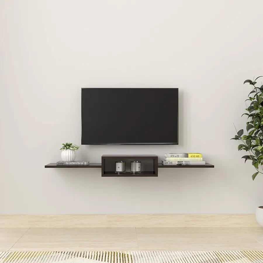 Led tv shelf Wall mounted Lcd racks Wall Mounted Media Console Floating ...