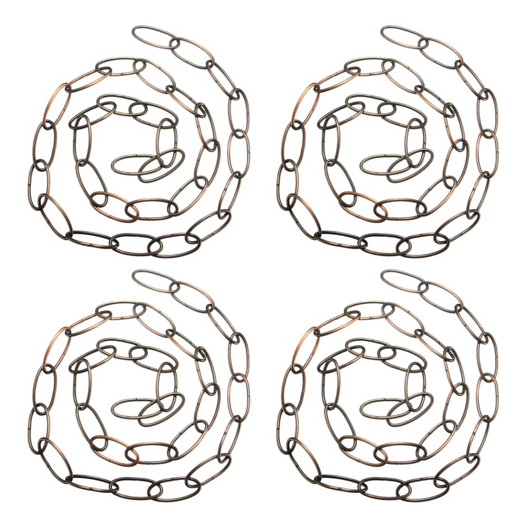 4X 1M Heavy Duty Chain for Vintage Chandelier Hang Lamp,Red Bronze ...