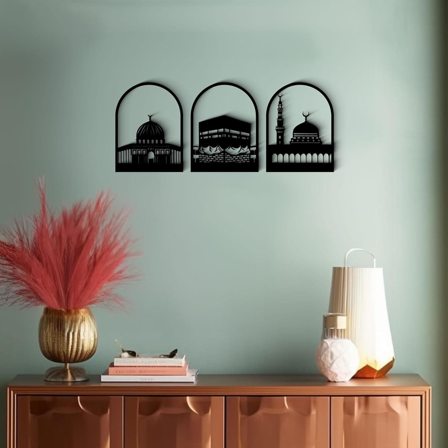Muslim Wall Art Masjid Al-Aqsa Mosque Wooden Wall Decor Home Decor 3D ...