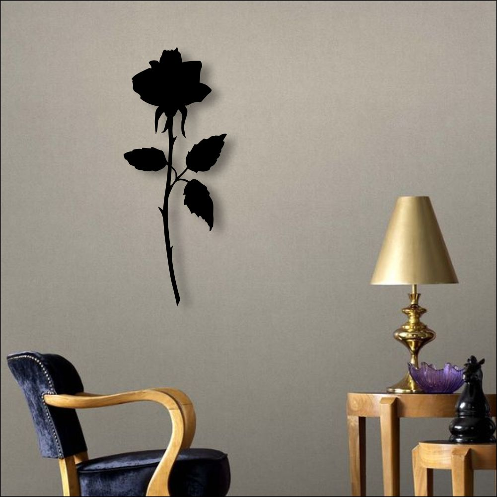 Wooden Rose Wall Decor Floral Design Carved Home Decor Accent Wooden ...