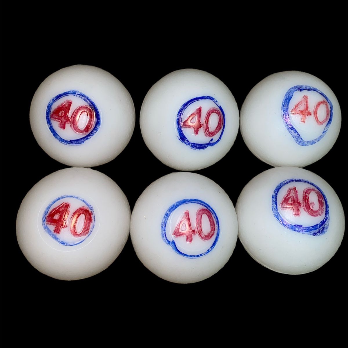 Pack of 6 Cricket Practice Anda Plastic Ball (40g, 60g, 80g, 100g ...