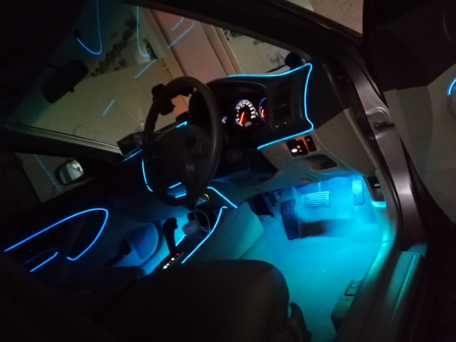 Car Dashboard Neon Lights 2 Meter EL Wire Light Strip | Daraz.pk