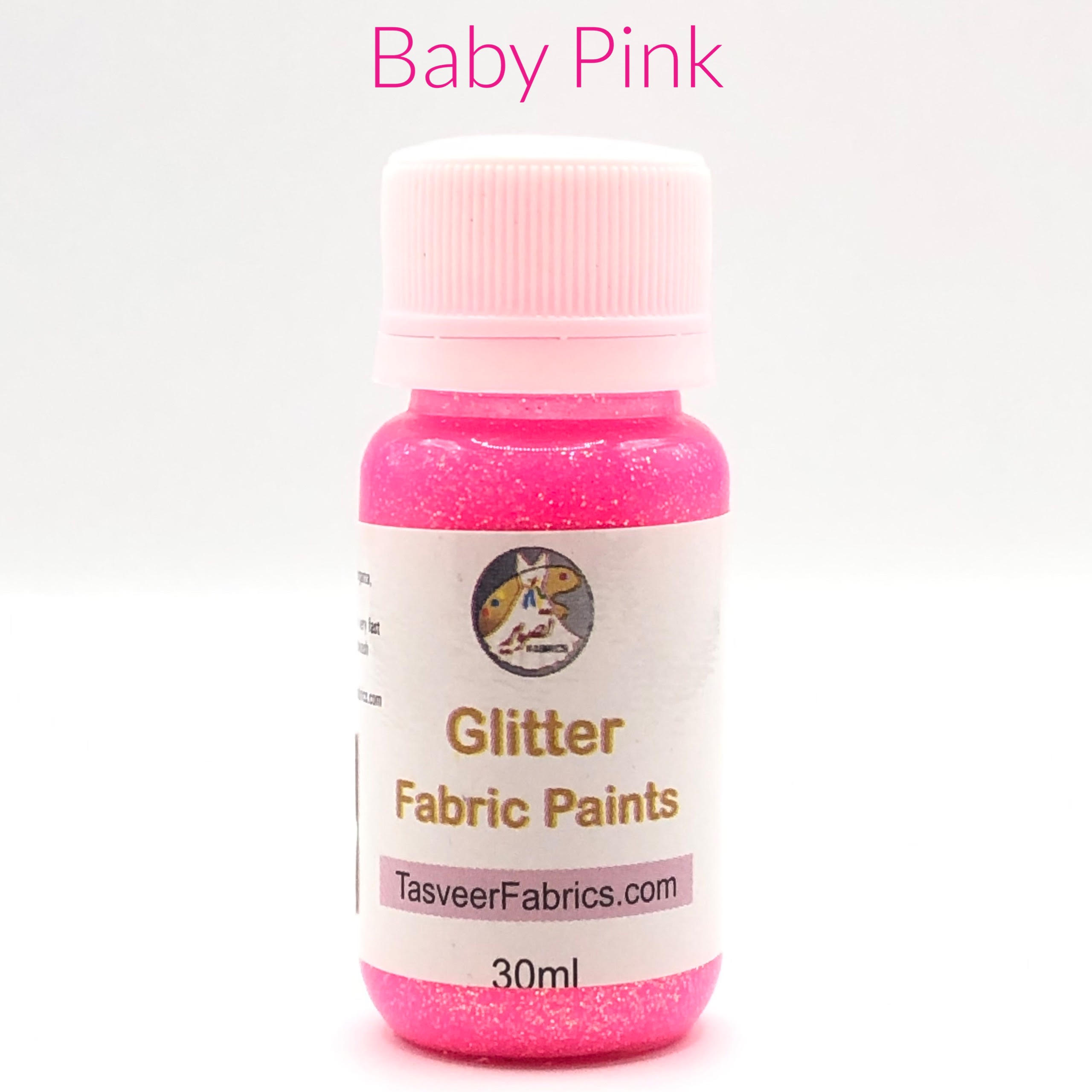 Glitter Fabric Paints tasveer fabrics - 30 ml bottle gives glitter ...