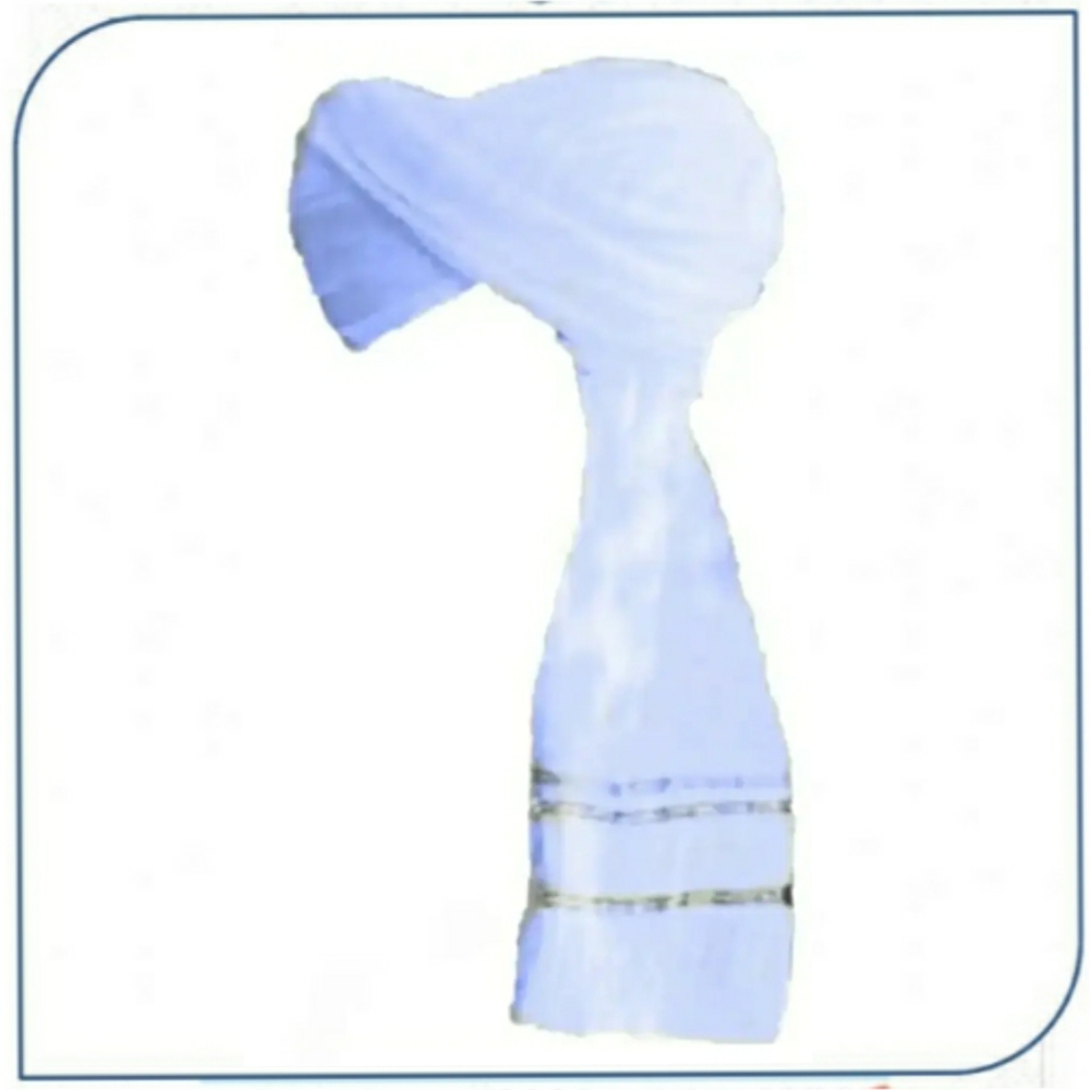 White Imama Pagri (5 Yards) / White Islamic Turban | Daraz.pk