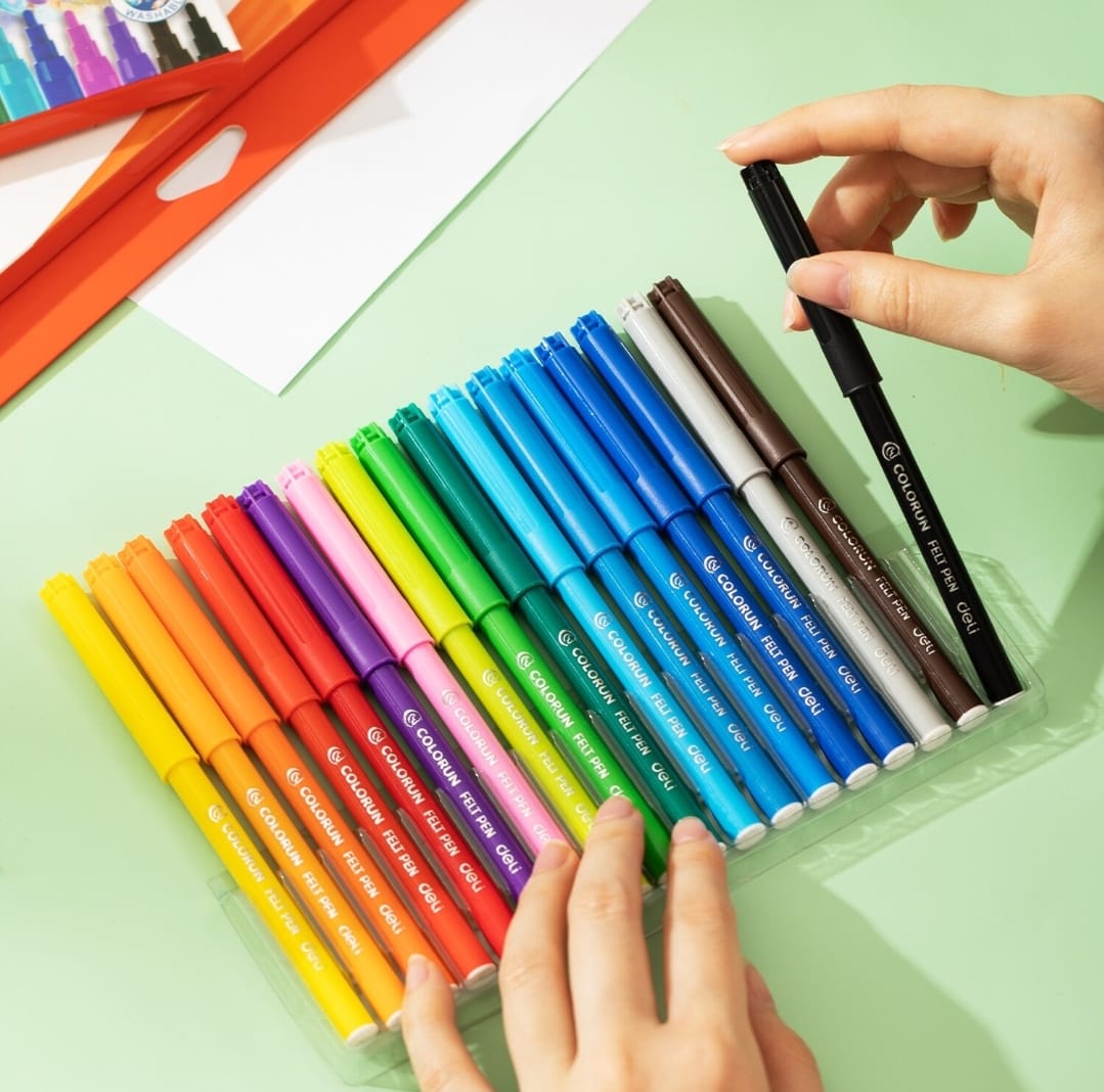Deli Felt Pen 24 Color Marker | Daraz.pk