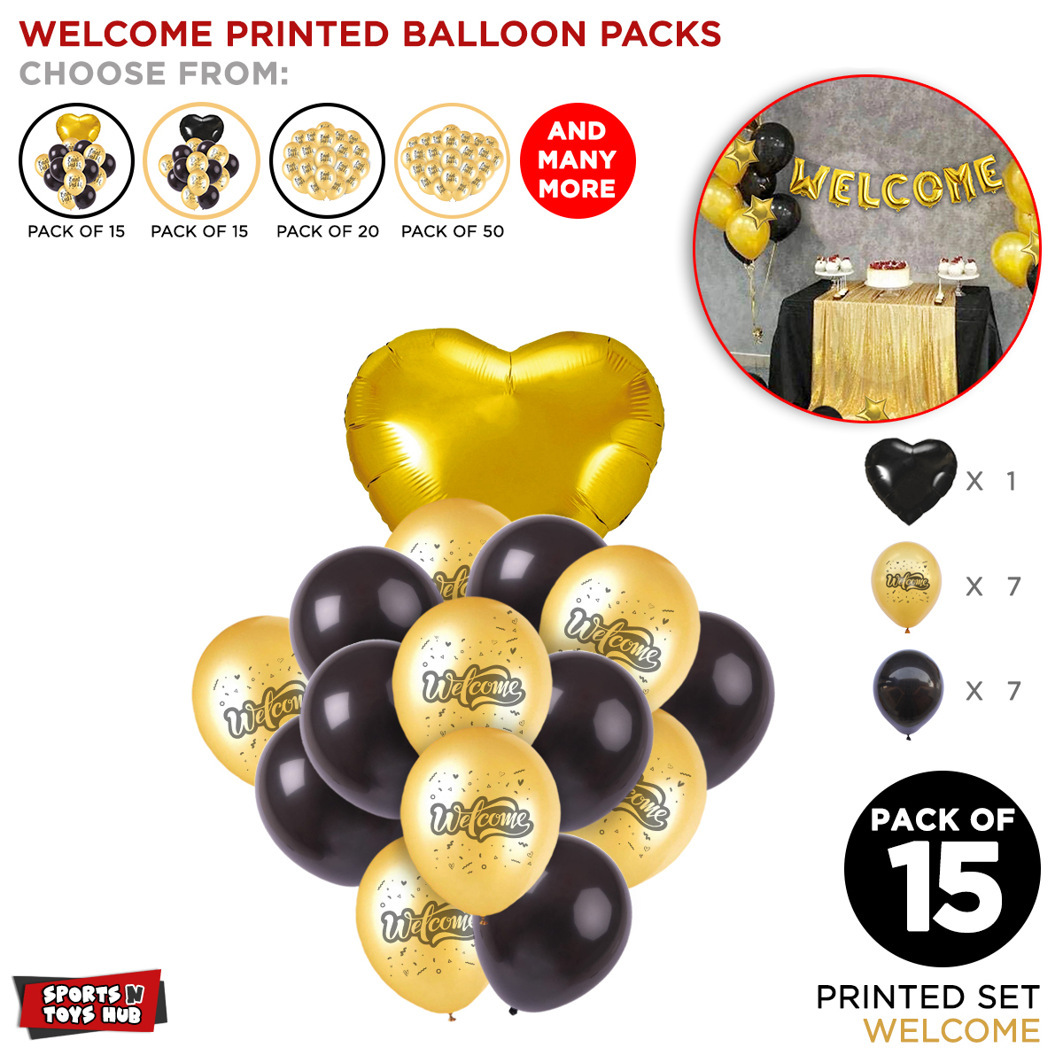 Welcome Printed Balloons Collection Set, Welcome Back Theme Return To ...
