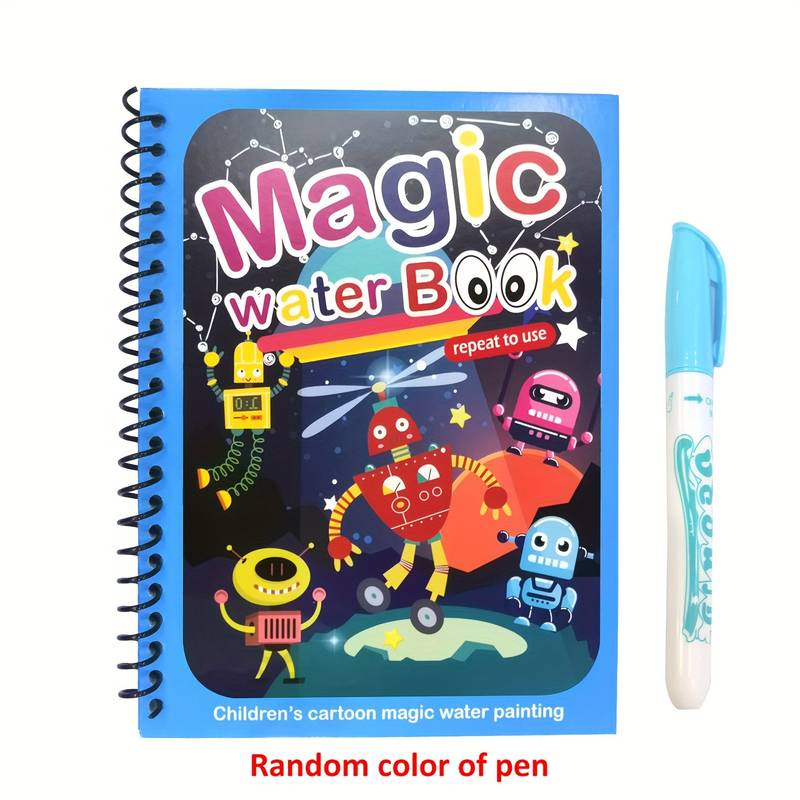 Reusable Water Magic Book Painting Drawing Coloring Book, Water ...